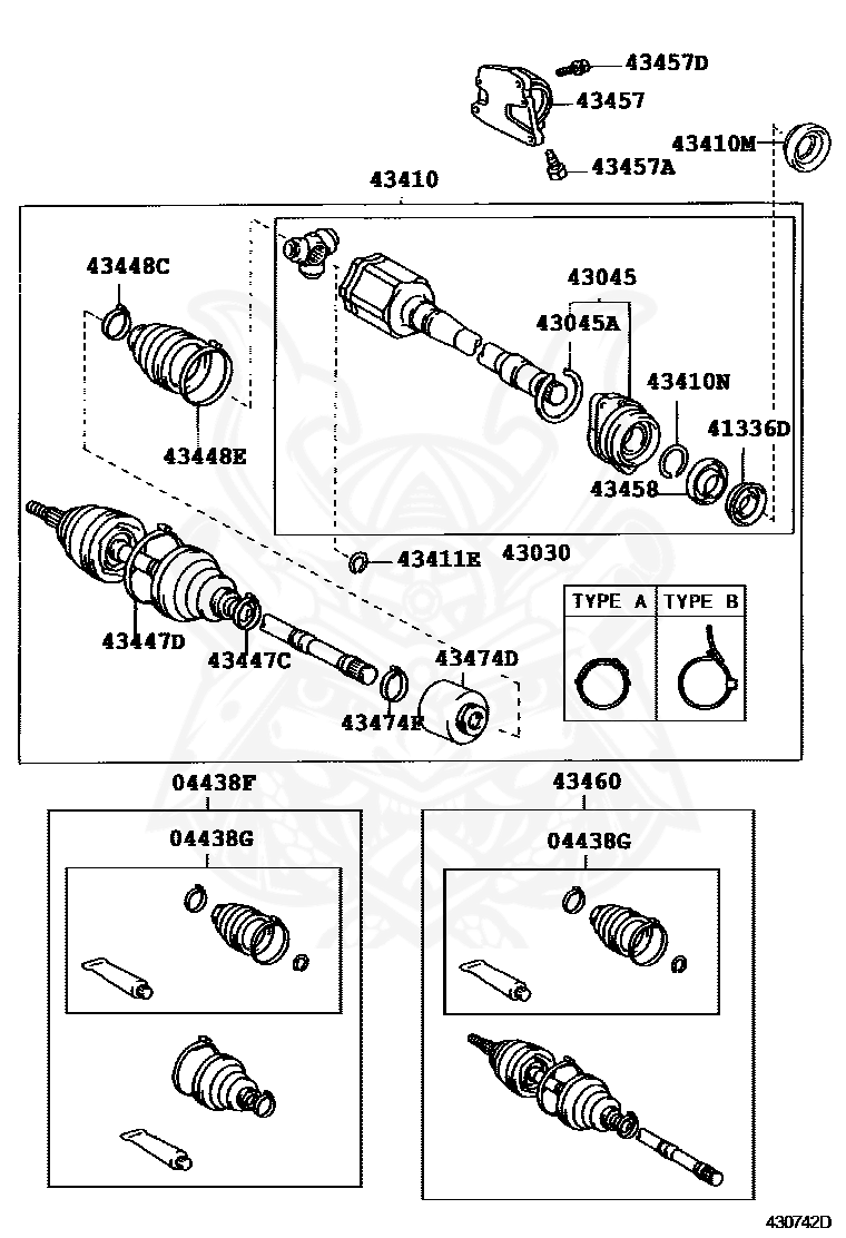 42345-14010 - Toyota - Clamp (for Rear Drive Shaft Damper) - Nengun ...