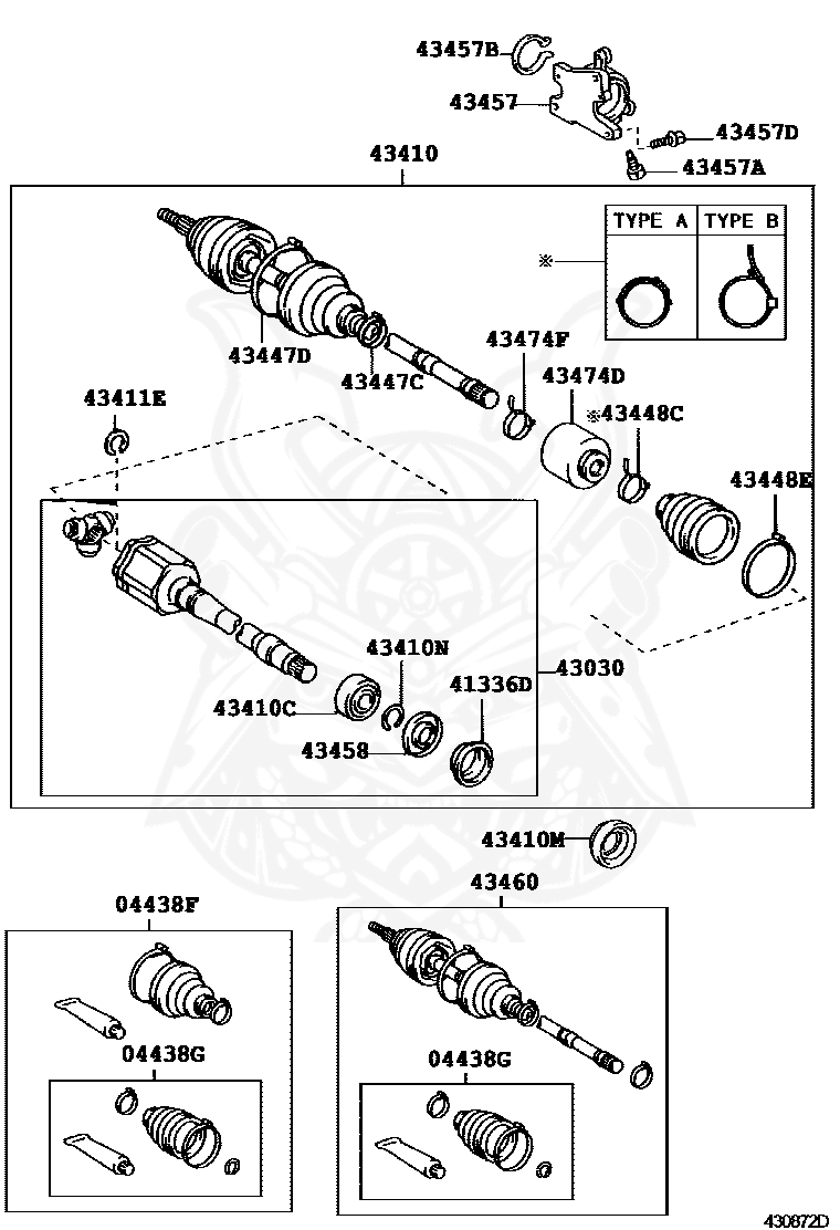 42345-14010 - Toyota - Clamp (for Rear Drive Shaft Damper) - Nengun ...