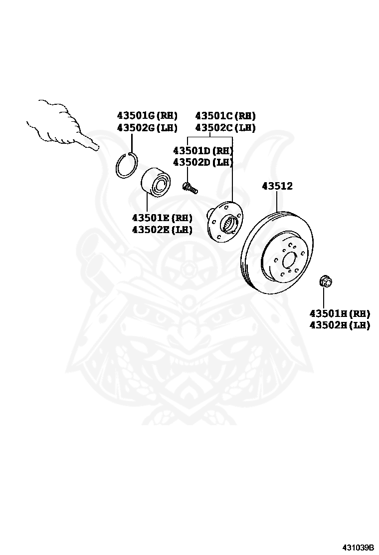 90177-22001 - Toyota - Nut (for Rear Axle Shaft Lh) - Nengun Performance