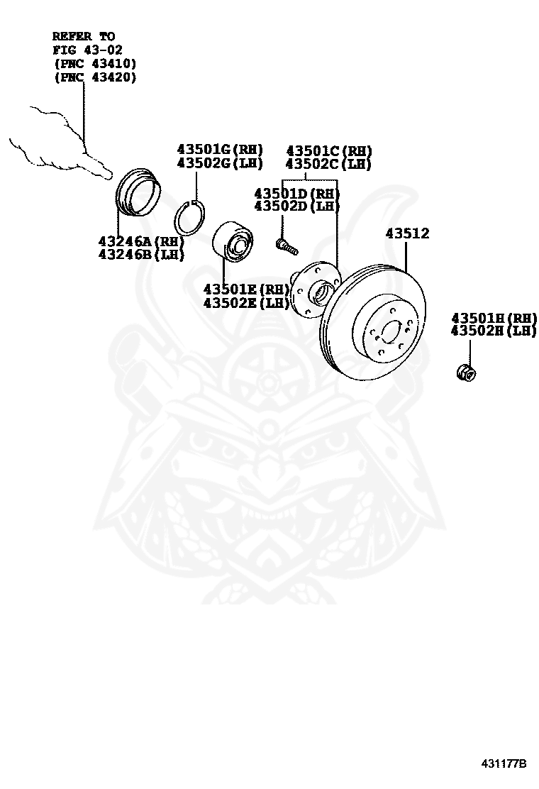 90177-22001 - Toyota - Nut (for Rear Axle Shaft Lh) - Nengun Performance