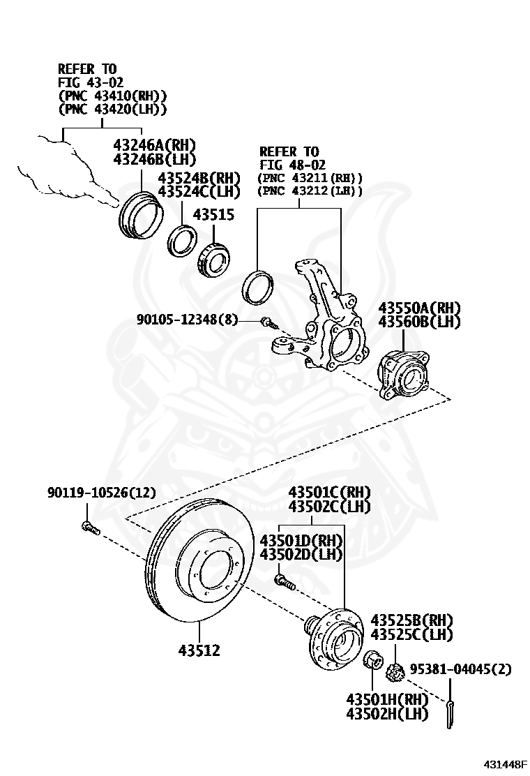 90942-02047 - Toyota - Bolt, Hub (for Rear Axle Lh) - Nengun Performance