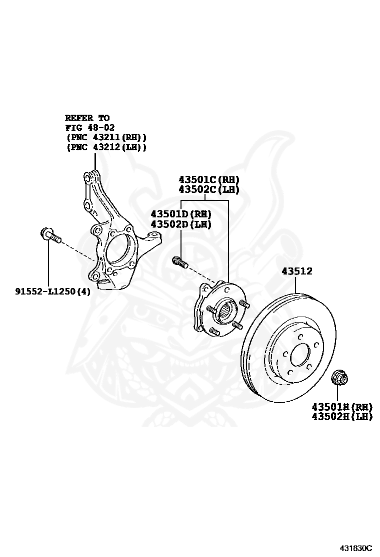 90177-22001 - Toyota - Nut (for Rear Axle Shaft Lh) - Nengun Performance