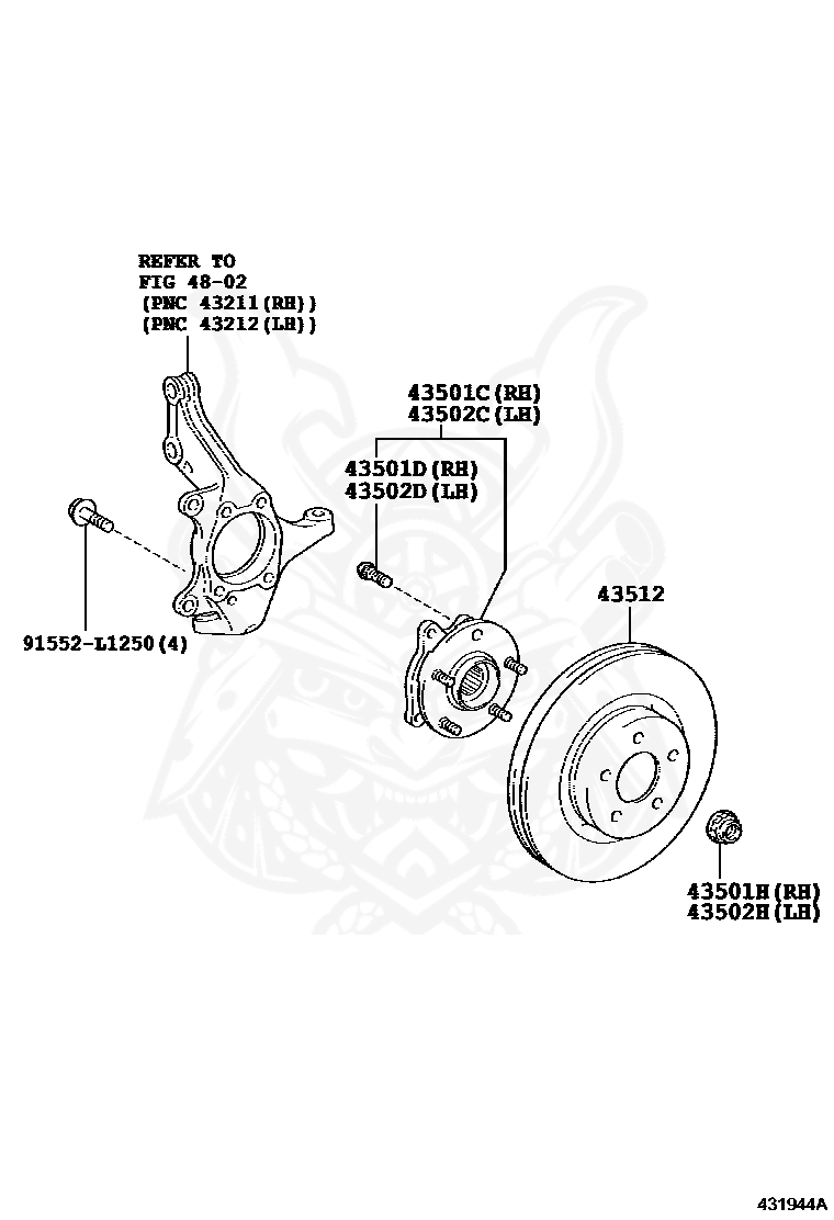 90177-22001 - Toyota - Nut (for Rear Axle Shaft Lh) - Nengun Performance