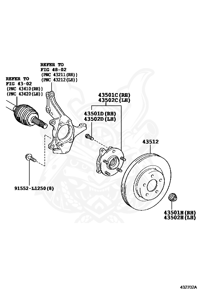 90177-22001 - Toyota - Nut (for Rear Axle Shaft Lh) - Nengun Performance