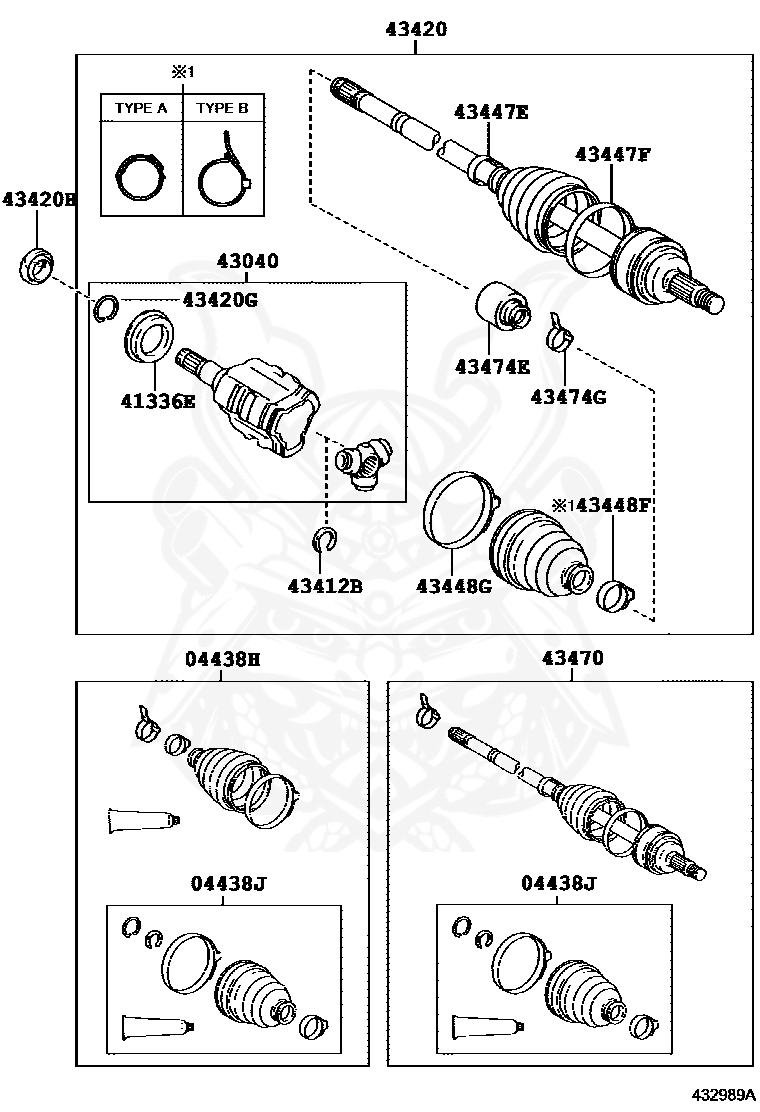 42345-14010 - Toyota - Clamp (for Rear Drive Shaft Damper) - Nengun ...