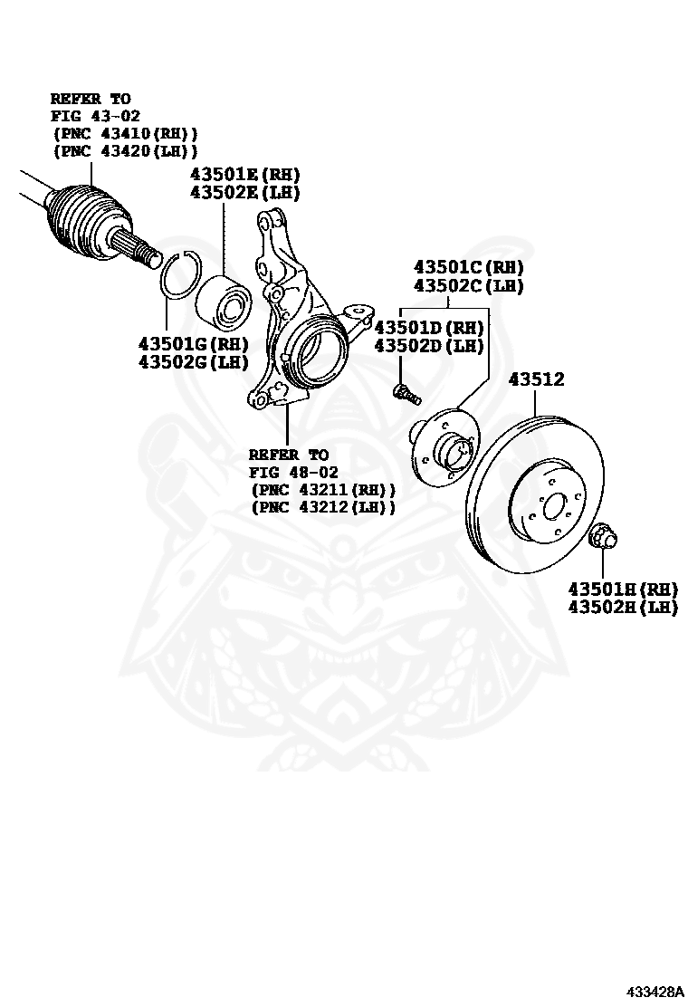 90177-22001 - Toyota - Nut (for Rear Axle Shaft Lh) - Nengun Performance