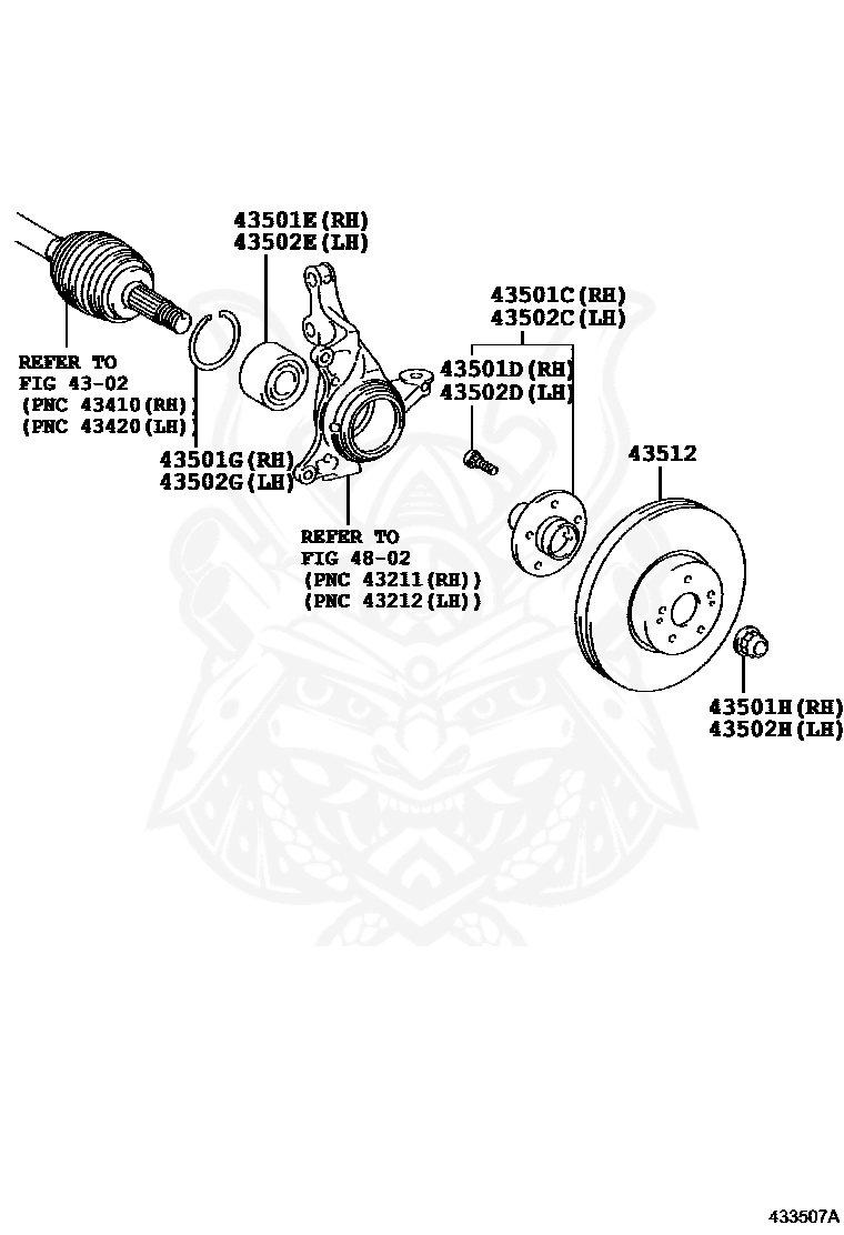 90177-22001 - Toyota - Nut (for Rear Axle Shaft Lh) - Nengun Performance