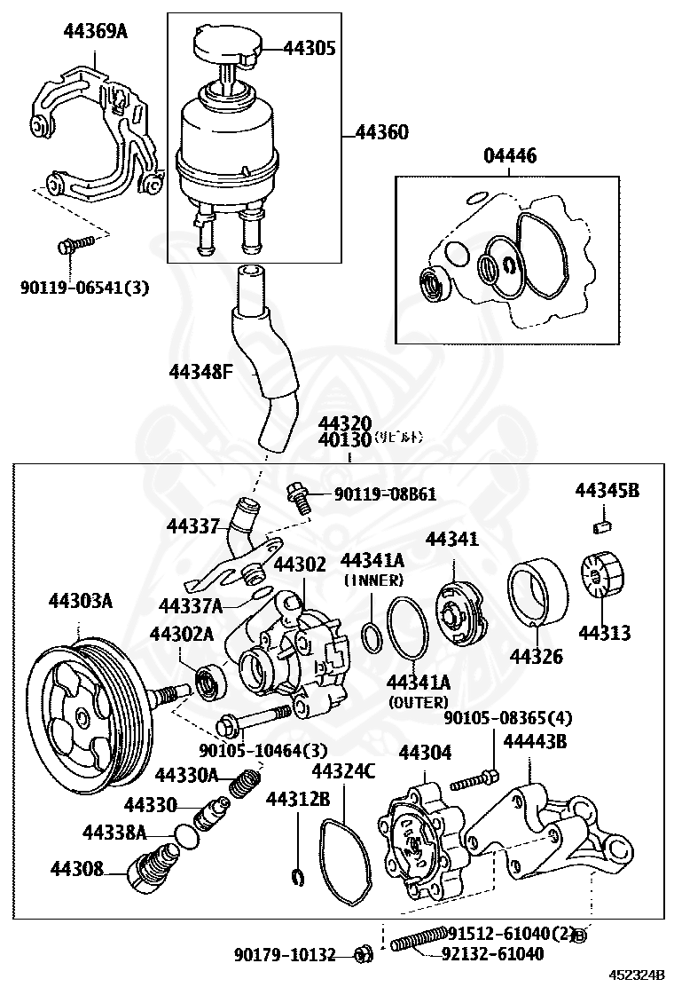 04446-32050 - Toyota - Gasket Kit, Power Steering Pump - Nengun Performance