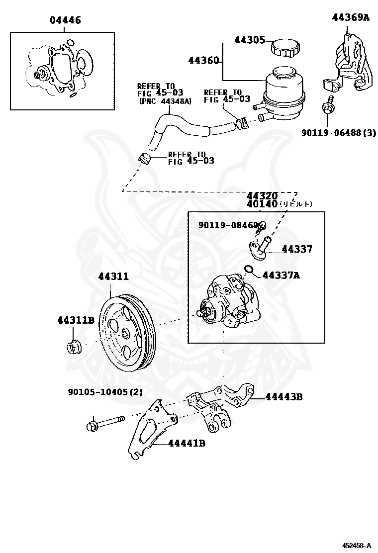 04446-30120 - Toyota - Gasket Kit, Power Steering Pump - Nengun Performance