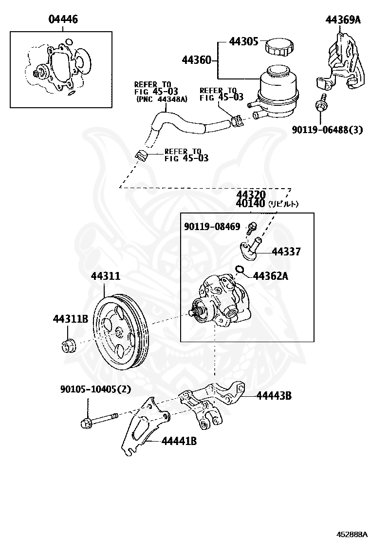 90301-11016 - Toyota - Ring, O (for Power Steering Suction Port ...
