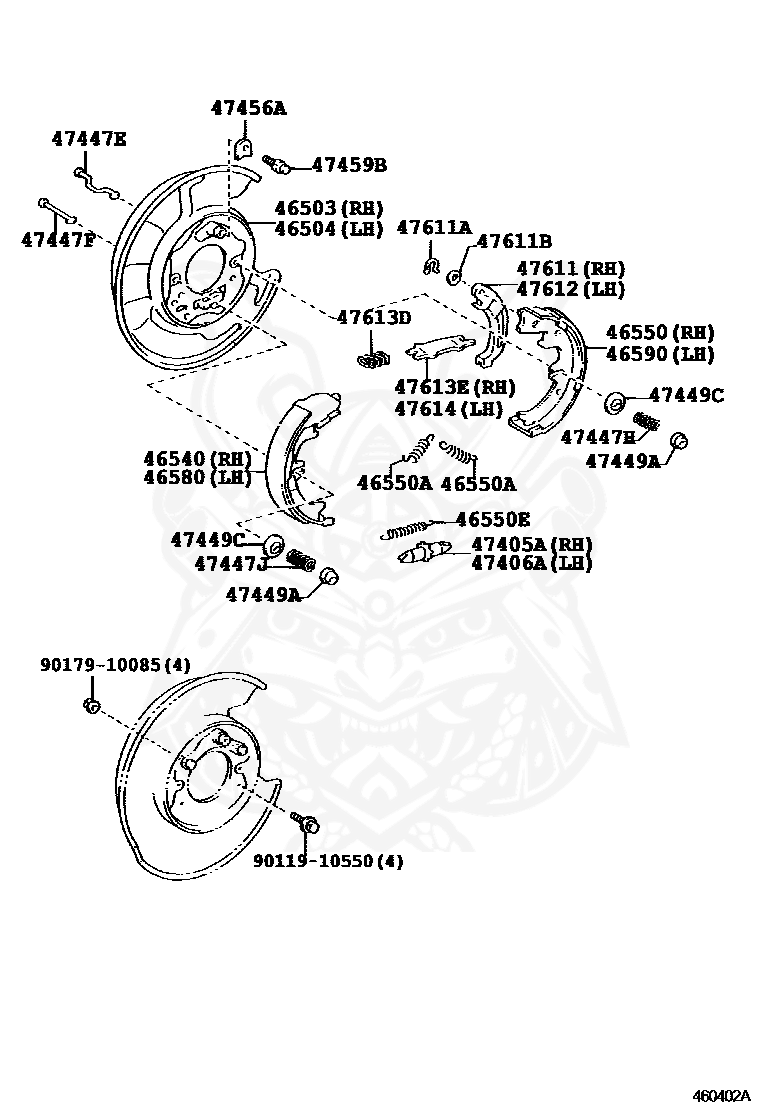 47449-30030 - Toyota - Cup, Shoe Hold Down Spring, No.1 (for Parking ...