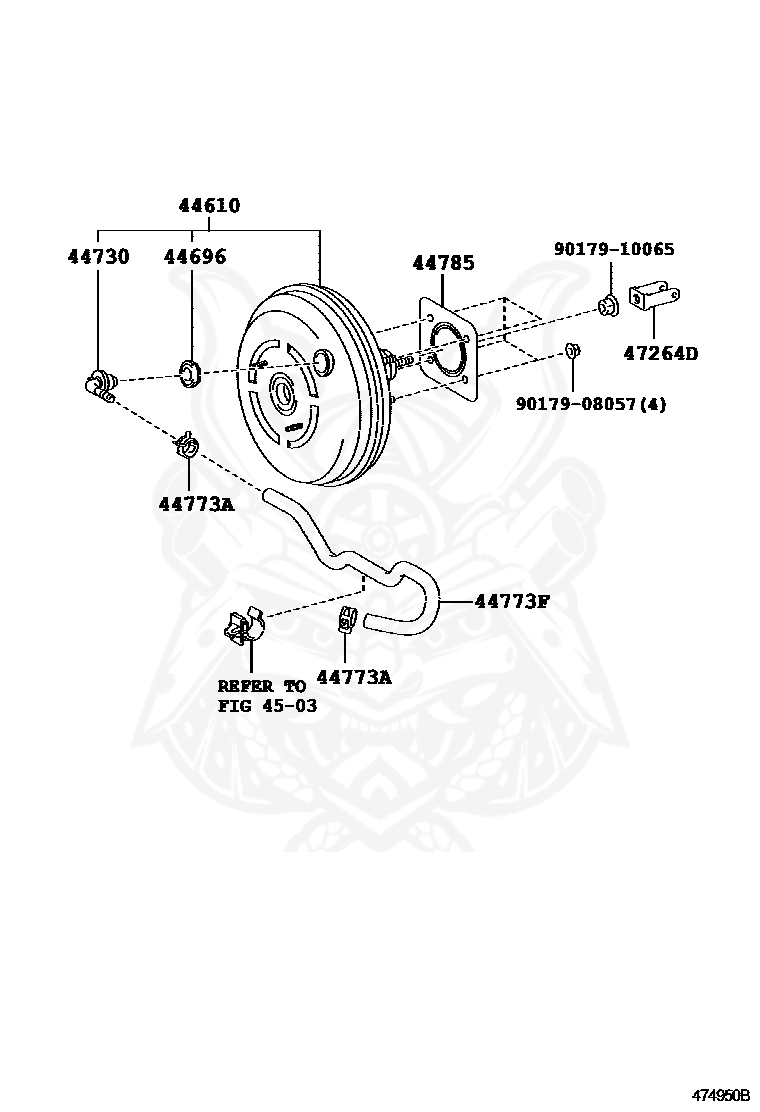 44730-12070 - Toyota - Valve Assy, Vacuum Check (for Brake) - Nengun ...