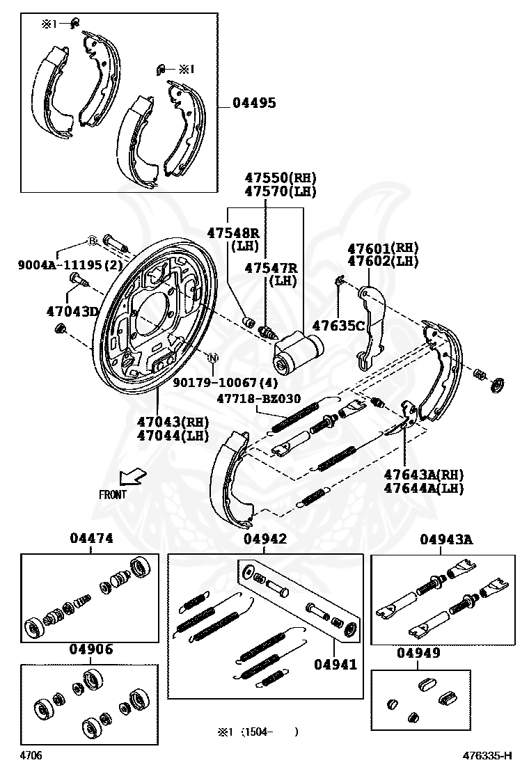 90179-10067 - Toyota - Nut (for Backing Plate To Rear Axle Housing ...