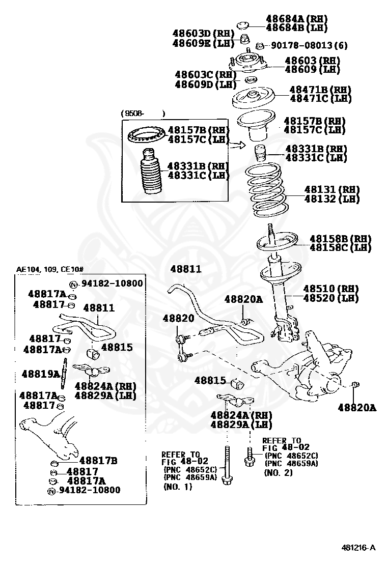 90303-22049 - Toyota - Seal, Dust (for Front Suspension Support Lh ...