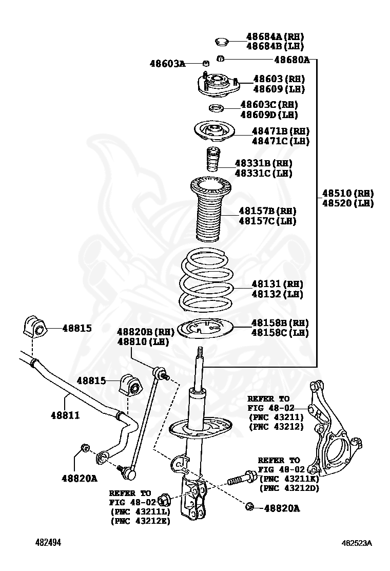 48510-80353 - Toyota - Shock Absorber Assy, Front Rh - Nengun Performance