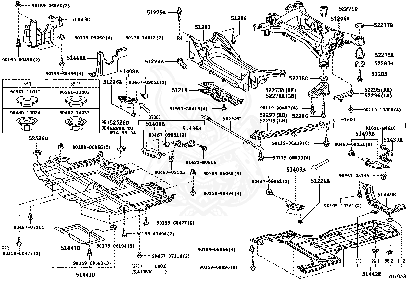 51201-30140 - Lexus - Crossmember Sub-assy, Front Suspension - Nengun ...