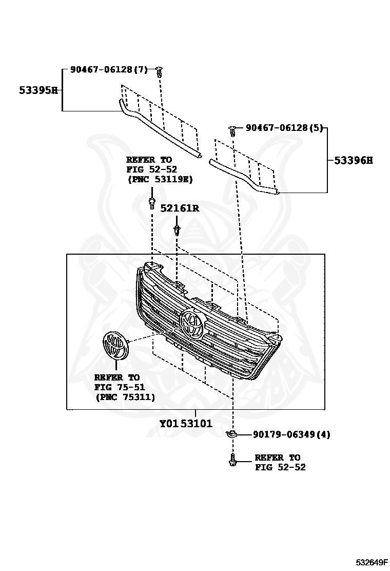 52161-16010 - Toyota - Clip, Front Bumper - Nengun Performance
