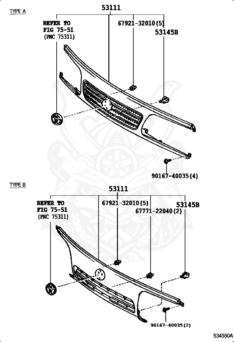 53100-26030-B1 - Toyota - Grille, Radiator - Nengun Performance