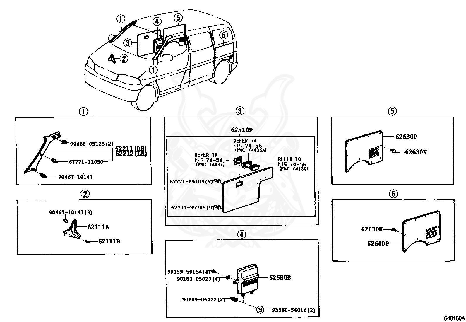 67771-12050 - Toyota - Retainer, Door Trim, Lh - Nengun Performance