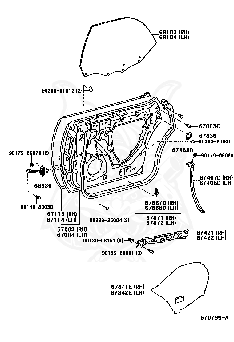 90541-09006 - Toyota - Cushion, Front Door Panel - Nengun Performance