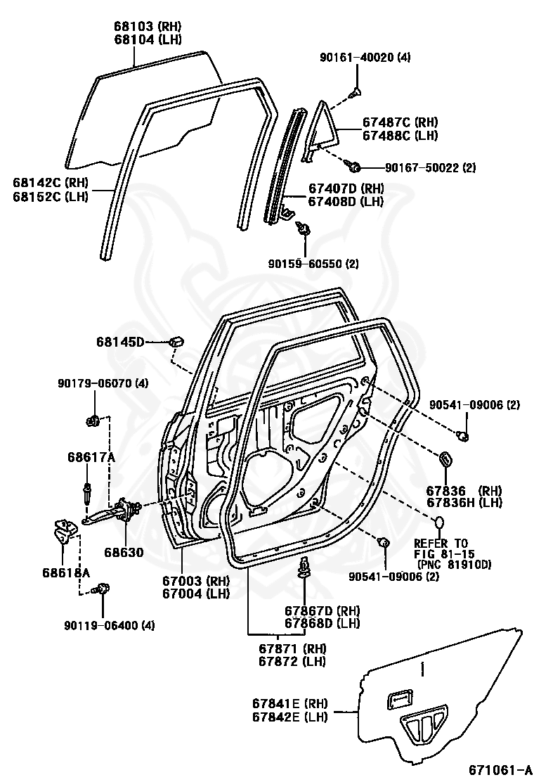 90541-09006 - Toyota - Cushion, Front Door Panel - Nengun Performance