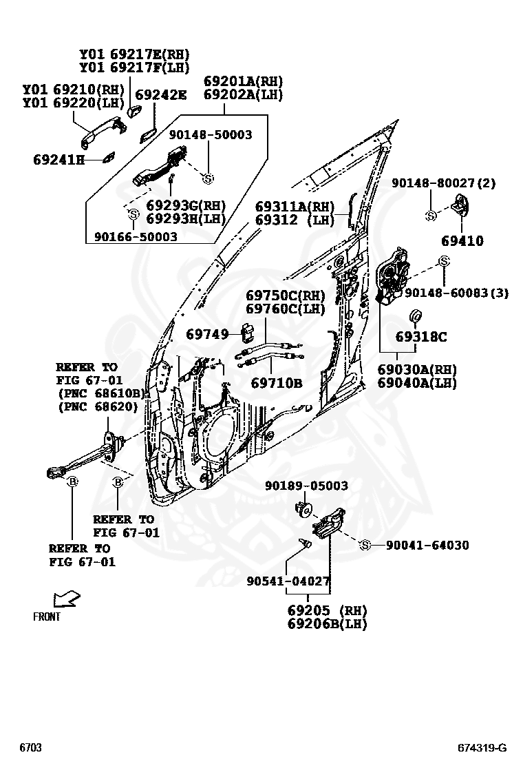 69410-33010 - Toyota - Plate Assy, Front Door Lock Striker - Nengun ...