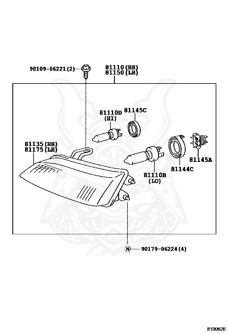 90080-81041 - Toyota - Bulb (for Head Lamp, No. 2) - Nengun Performance