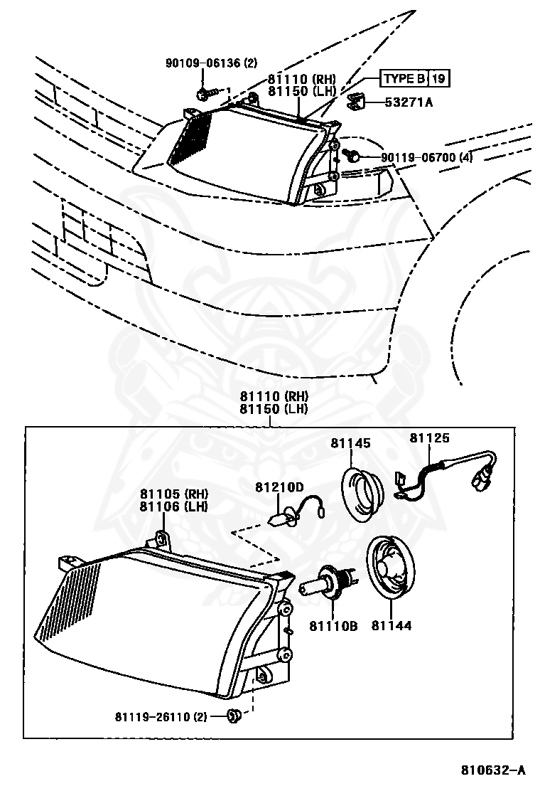 53271-12060 - Toyota - Bracket, Headlamp Mounting - Nengun Performance