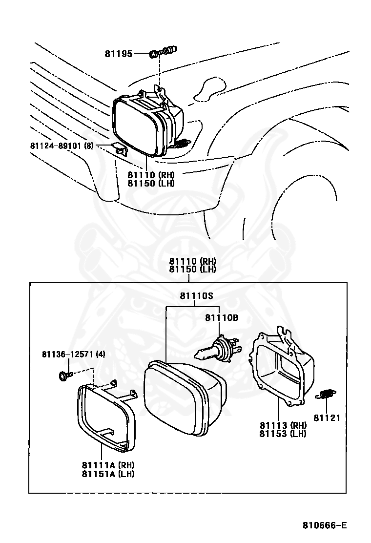 90981-13058 - Toyota - Bulb (for Headlamp, No. 1) - Nengun Performance