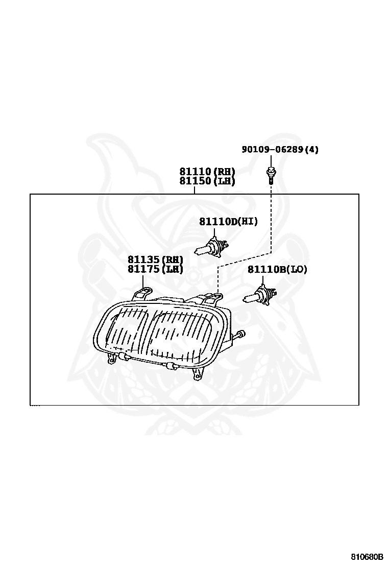 90080-81041 - Toyota - Bulb (for Head Lamp, No. 2) - Nengun Performance