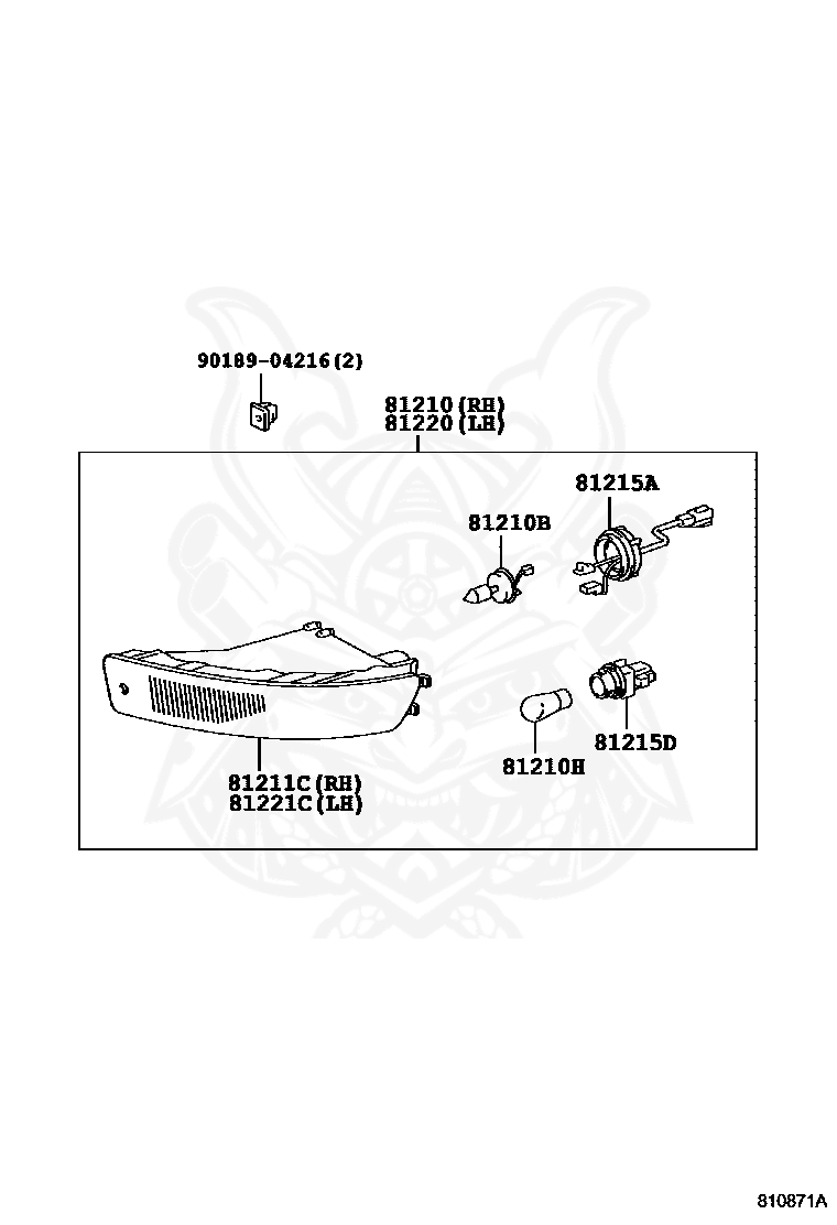 99132-11210 - Toyota - Bulb (for Front Turn Signal Lamp) - Nengun ...