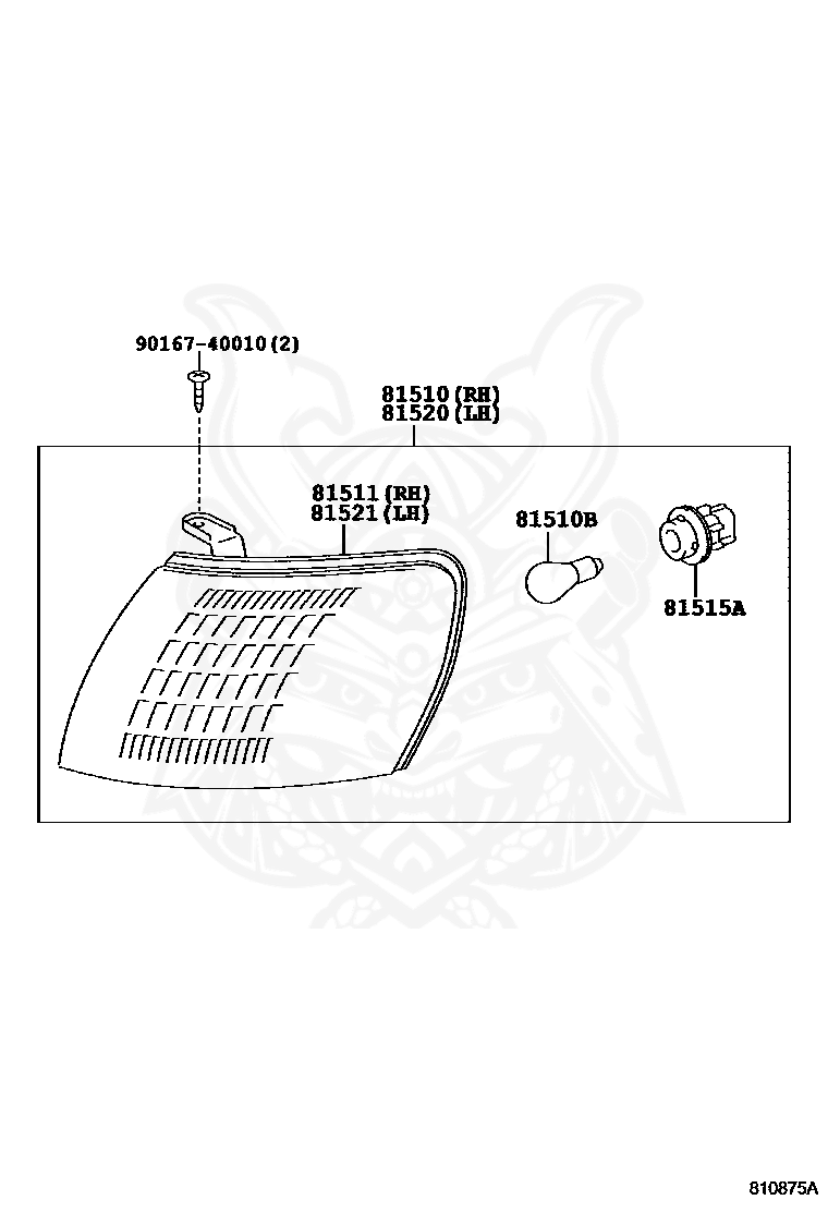 99132-11210 - Toyota - Bulb (for Front Turn Signal Lamp) - Nengun ...