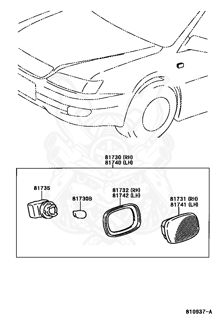 90075-99012 - Toyota - Socket And Wire, Side Turn Signal Lamp - Nengun ...