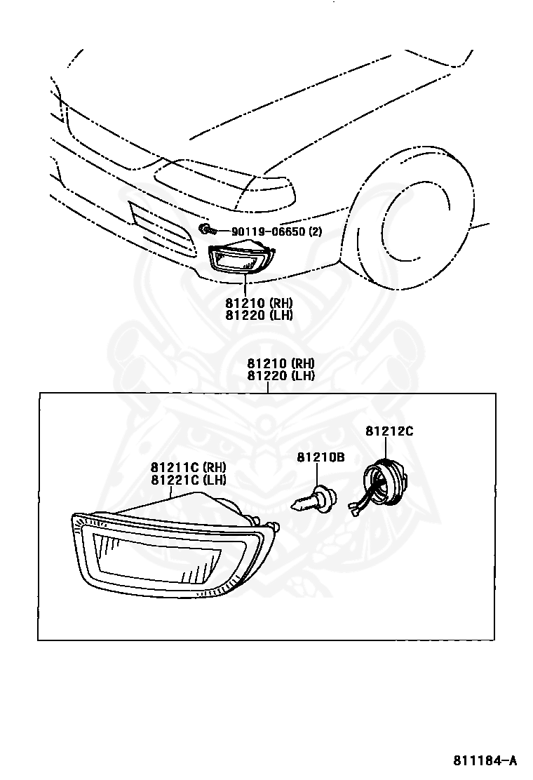 90981-13071 - Toyota - Bulb, Fog Lamp - Nengun Performance