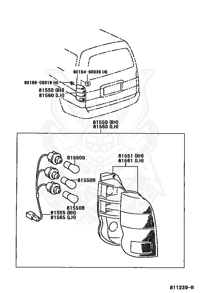 99132-21210 - Toyota - Bulb (for Rear Combination Lamp) - Nengun ...