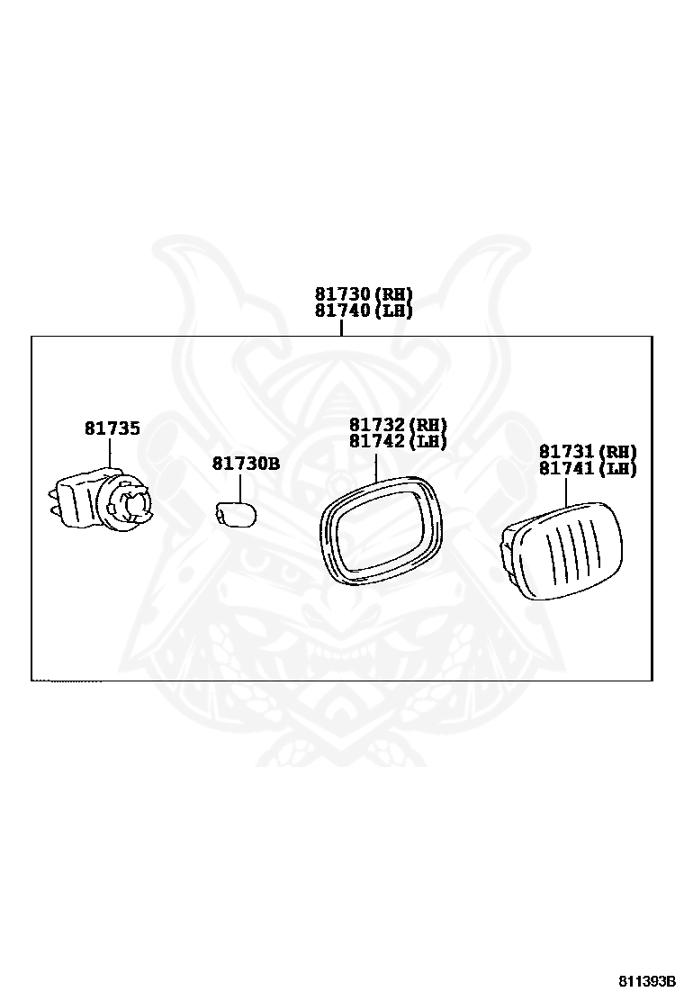 90075-99012 - Toyota - Socket And Wire, Side Turn Signal Lamp - Nengun ...