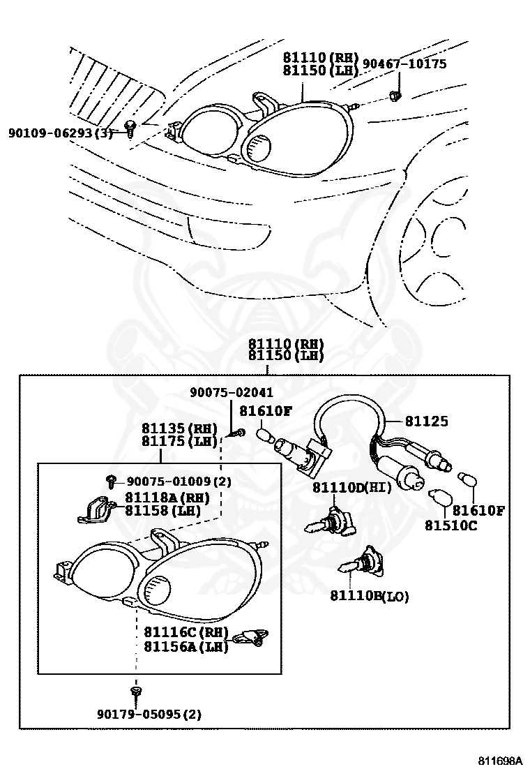 90981-13047 - Toyota - Bulb, Fog Lamp - Nengun Performance