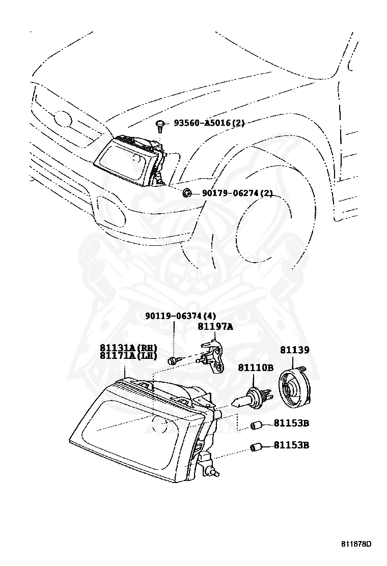 90981-13058 - Toyota - Bulb (for Headlamp, No. 1) - Nengun Performance