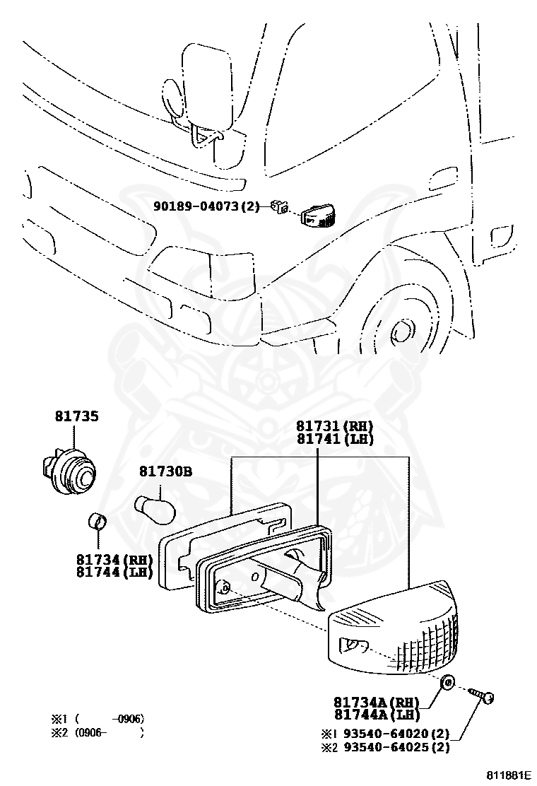 99132-11210 - Toyota - Bulb (for Front Turn Signal Lamp) - Nengun ...
