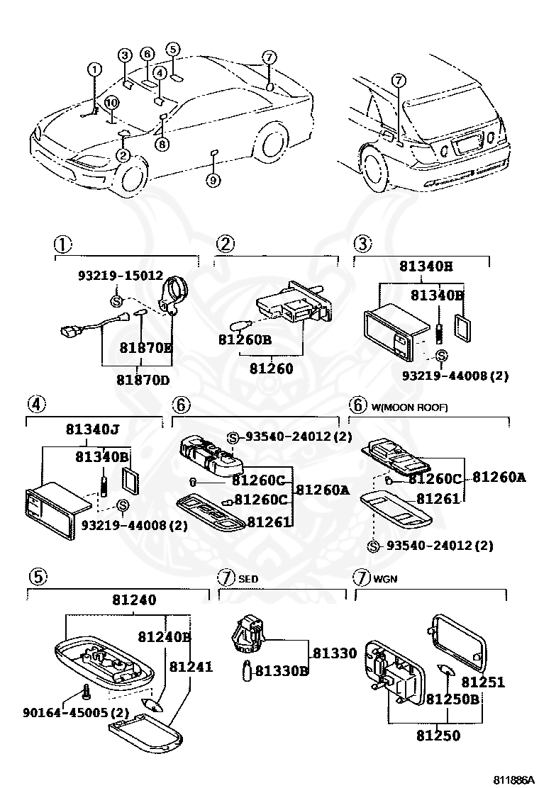 90981-11020 - Toyota - Bulb, Luggage Compartment Lamp - Nengun Performance