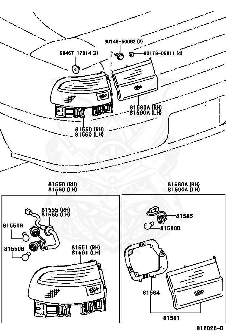 99132-21210 - Toyota - Bulb (for Rear Combination Lamp) - Nengun ...