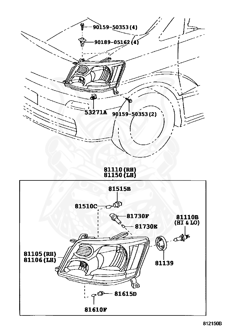 53271-12060 - Toyota - Bracket, Headlamp Mounting - Nengun Performance