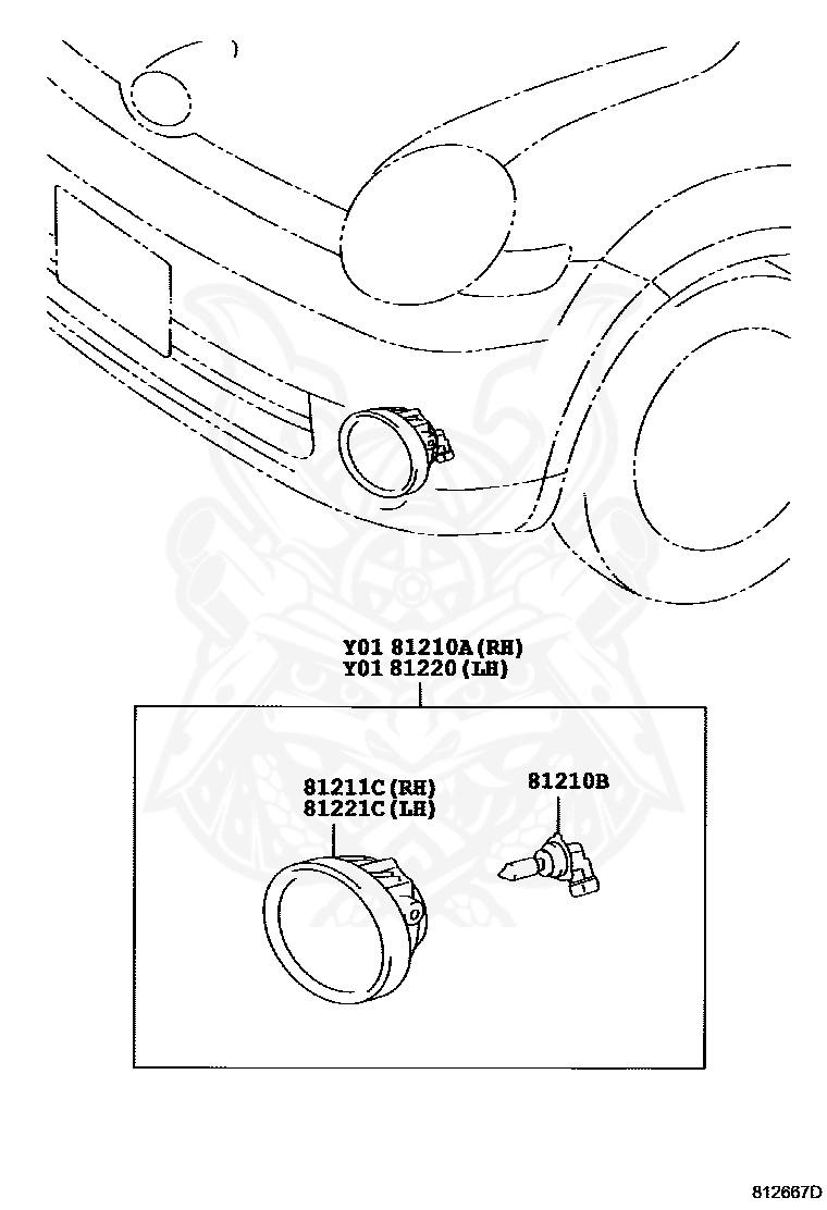 81210-52050 - Toyota - Lamp Assy, Fog, Rh - Nengun Performance