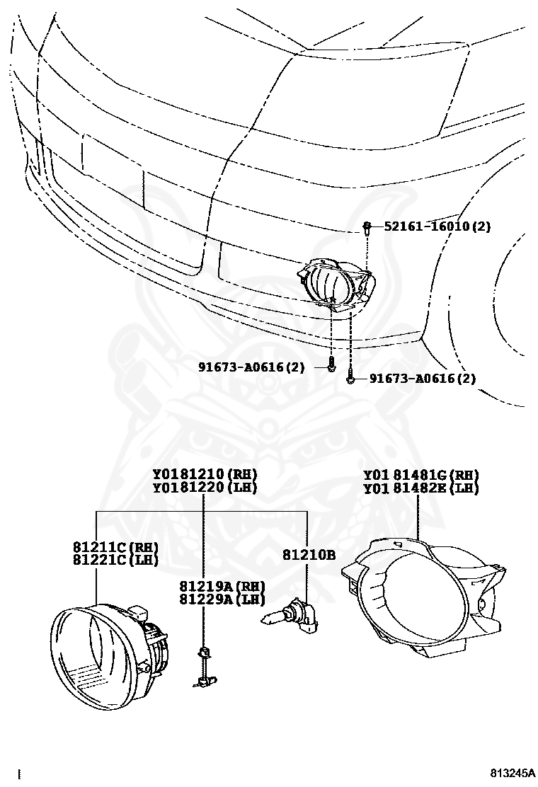 90981-13047 - Toyota - Bulb, Fog Lamp - Nengun Performance