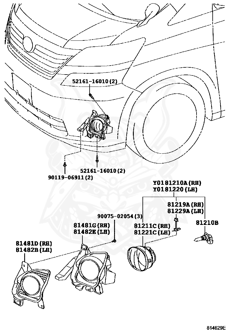 90981-13047 - Toyota - Bulb, Fog Lamp - Nengun Performance
