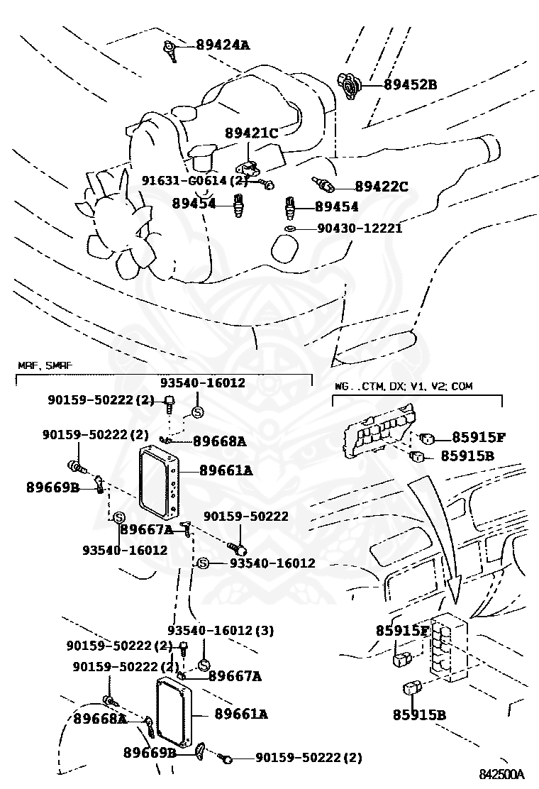 89424-12010 - Toyota - Sensor, Inlet Air Temperature (for E.f.i ...