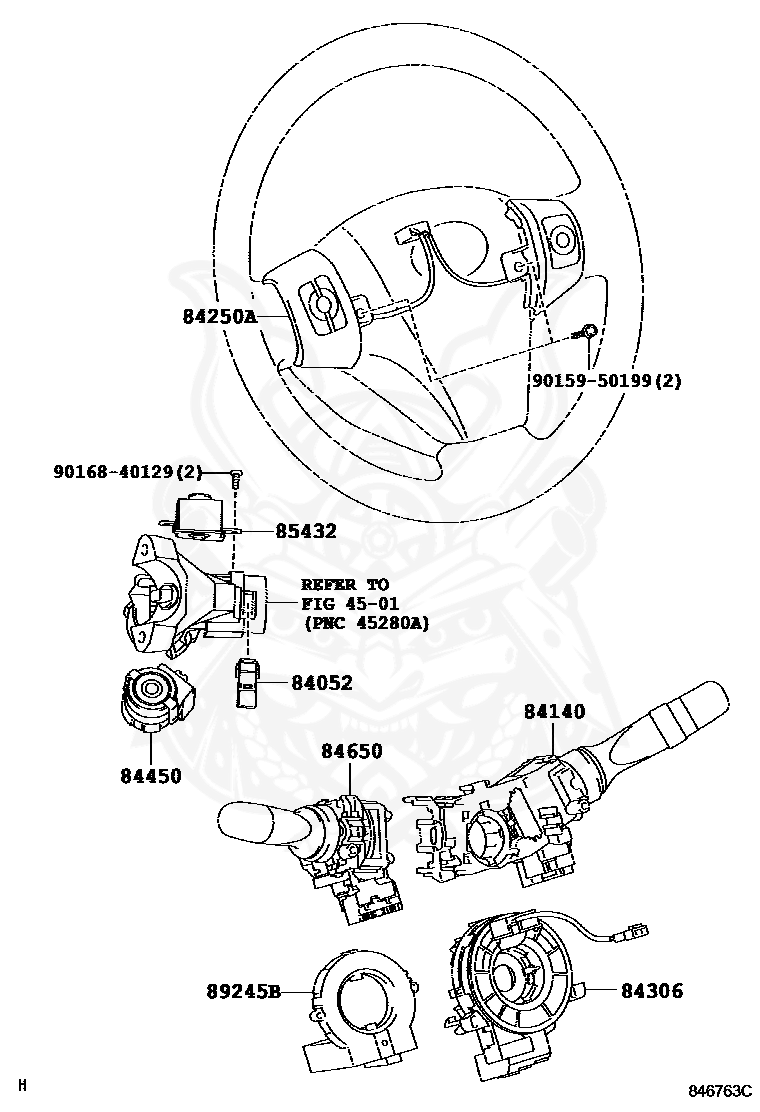84306-52100 - Toyota - Cable Sub-assy, Spiral - Nengun Performance