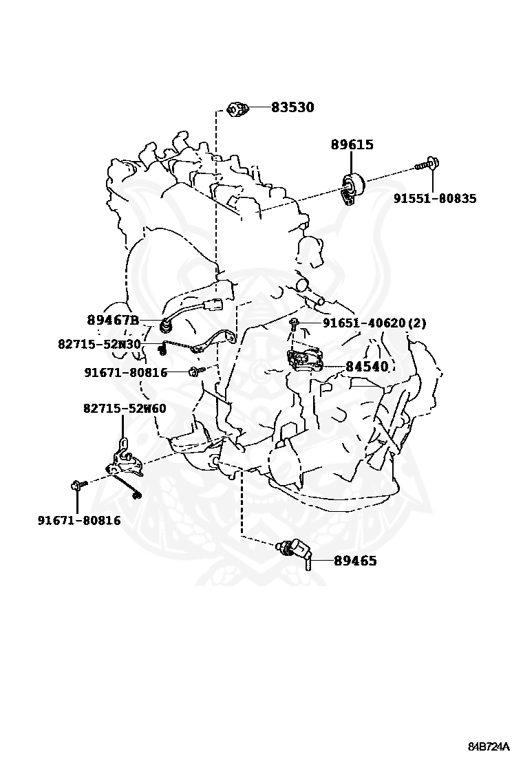 83530-60020 - Toyota - Switch Assy, Oil Pressure (for Engine) - Nengun ...