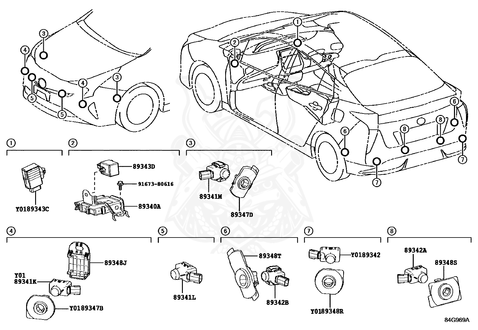 89348-58130 - Toyota - Clip, Ultronic Sensor - Nengun Performance