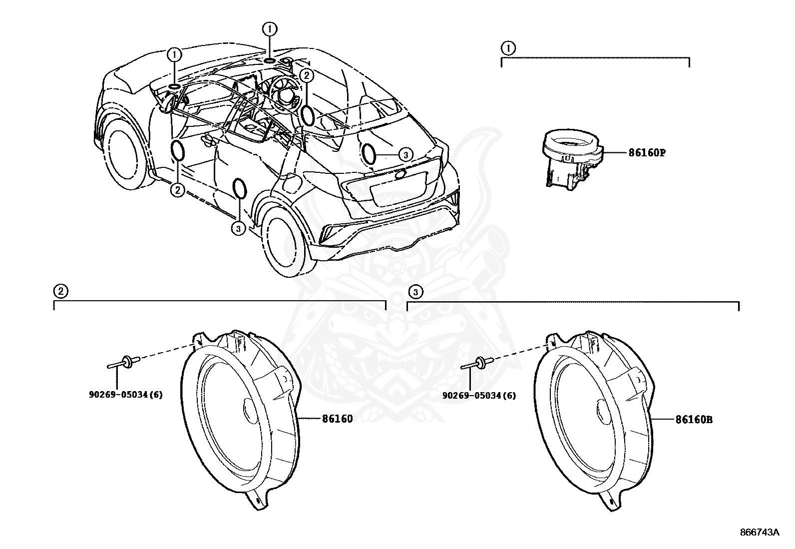 86160-52300 - Toyota - Speaker Assy, Rear - Nengun Performance